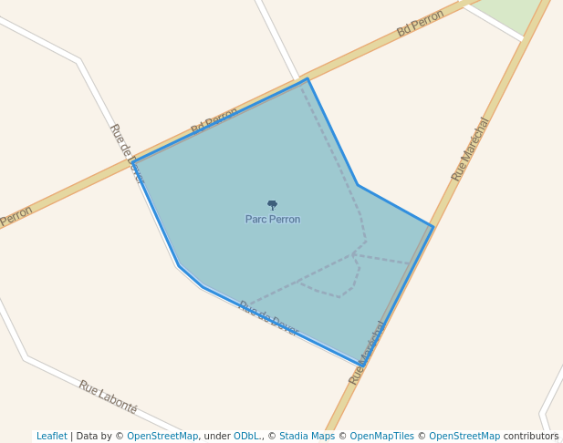 Parc Perron in Longueuil | Map and Routes