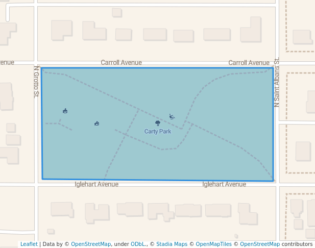 Carty Park in Saint Paul | Map and Routes
