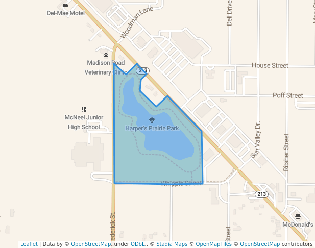 Harper's Prairie Park in Beloit | Map and Routes