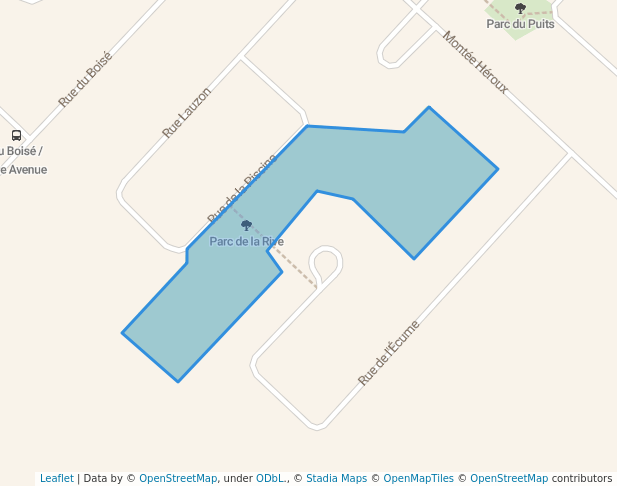 Parc de la Rive in Mirabel | Map and Routes