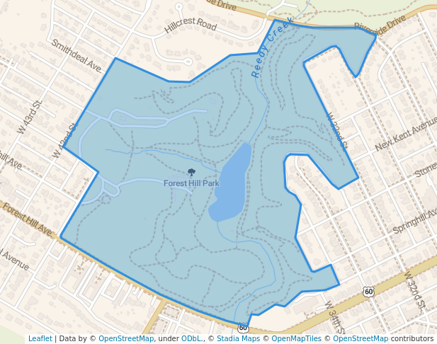 Forest Hill Park in Richmond | Map and Routes