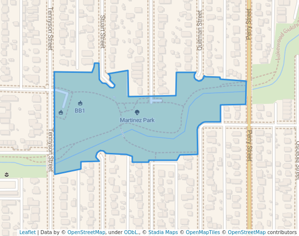 Martinez Park in Denver | Map and Routes