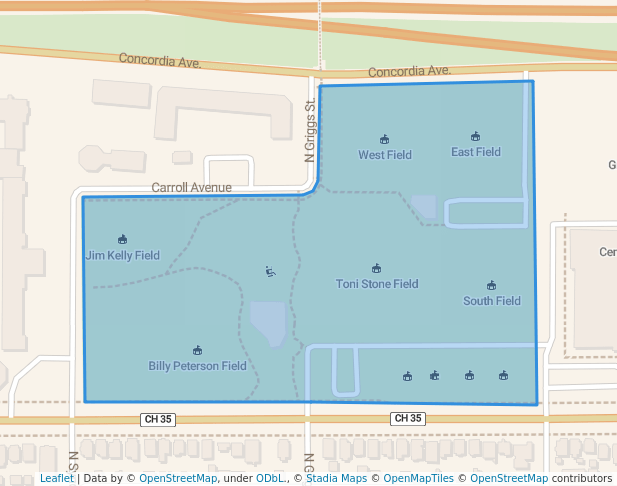 Dunning Sports Complex in Saint Paul | Map and Routes