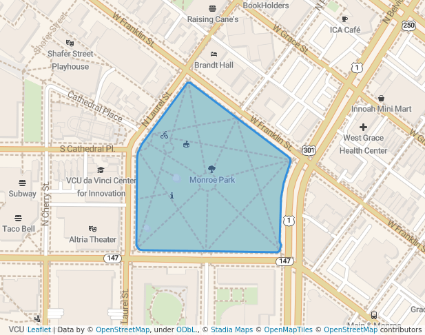 Monroe Park in Richmond | Map and Routes