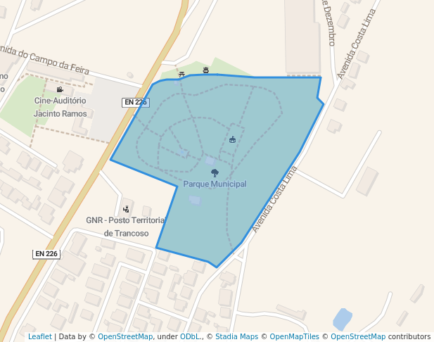 Parque Municipal in Trancoso | Map and Routes