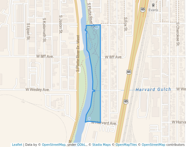 Grant - Frontier Park in Denver | Map and Routes