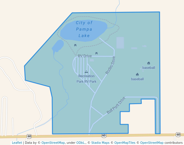Recreational Park in Pampa | Map and Routes