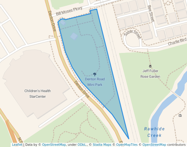 Denton Road Mini Park in Farmers Branch | Map and Routes
