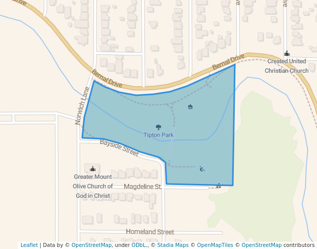 Tipton Park in Dallas | Map and Routes