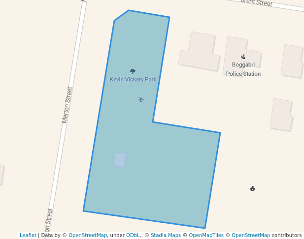 Kevin Vickery Park in Boggabri | Map and Routes