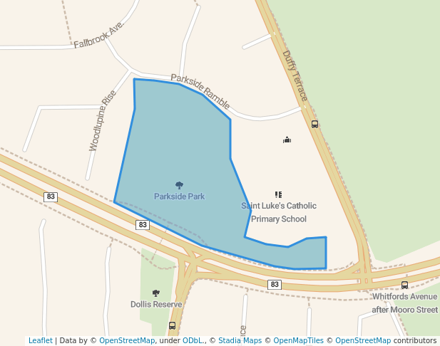 Parkside Park in Woodvale | Map and Routes