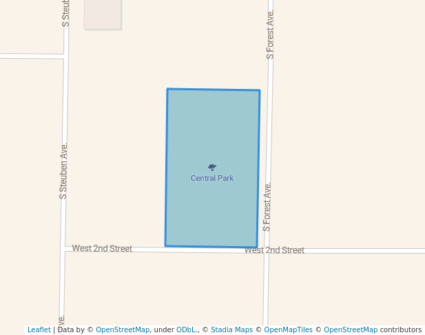 Central Park in Chanute | Map and Routes