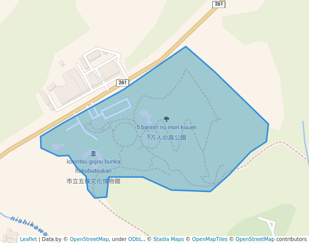 5万人の森公園 in Gojo | Map and Routes