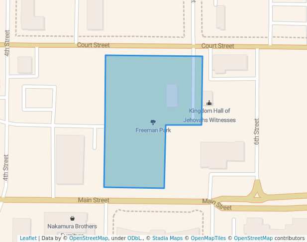 Freeman Park in Woodland | Map and Routes