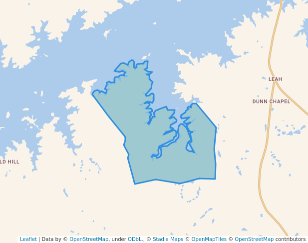 Mistletoe State Park in Appling | Map and Routes