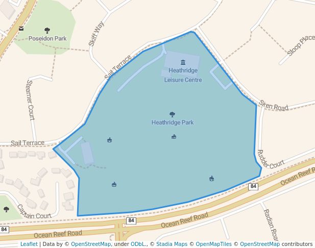 Heathridge Park in Heathridge | Map and Routes