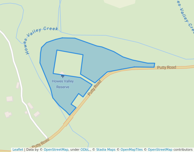 Howes Valley Reserve in Howes Valley | Map and Routes