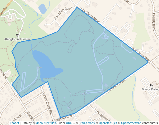 Alverthorpe Park in Jenkintown | Map and Routes