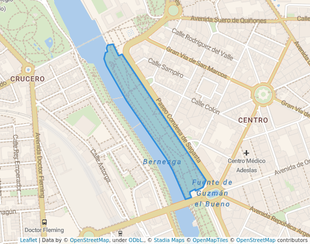 Parque del paseo de la condesa in León | Map and Routes