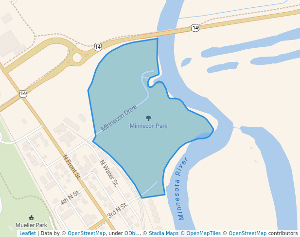 Minnecon Park in New Ulm | Map and Routes