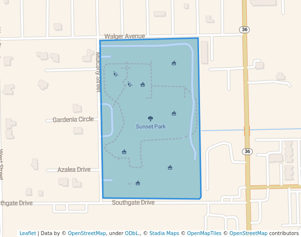 Sunset Park in Rosenberg | Map and Routes