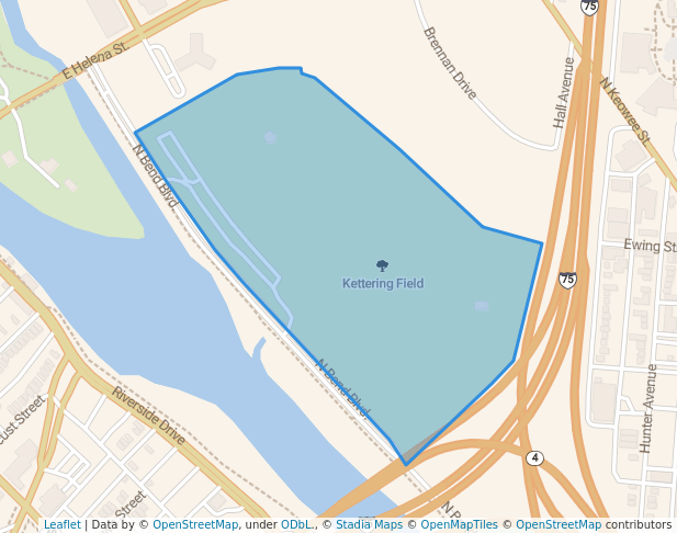 Kettering Field in Dayton | Map and Routes