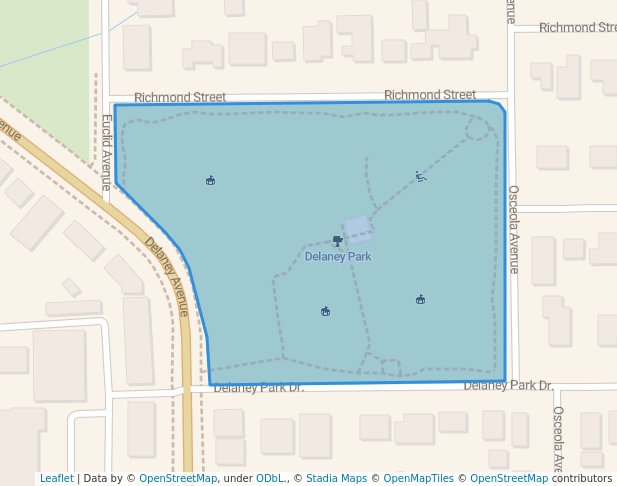Delaney Park in Orlando | Map and Routes