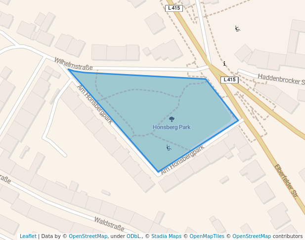 Honsberg Park in Remscheid | Map and Routes