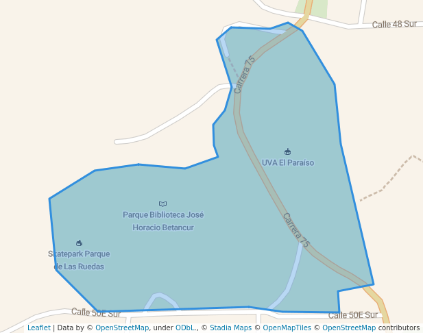 Parque El Paraíso in San Antonio de Prado | Map and Routes