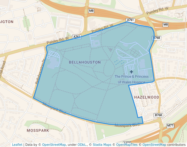 Bellahouston Park in Glasgow | Map and Routes