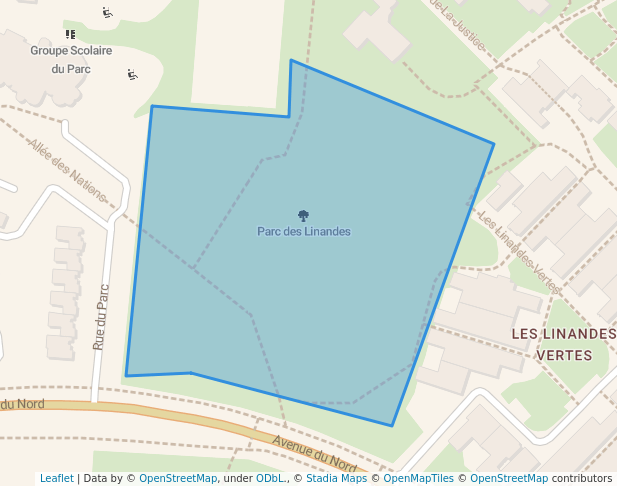 Parc des Linandes in Cergy | Map and Routes