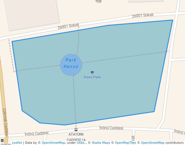 İnönü Parkı in Adana | Map and Routes