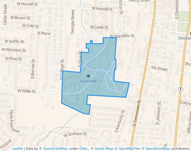 Finch Park in McKinney | Map and Routes