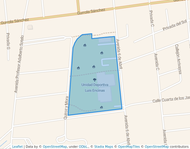 Unidad Deportiva "La U" in Caborca | Map and Routes