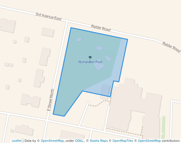 Richardton Pool in Richardton | Map and Routes