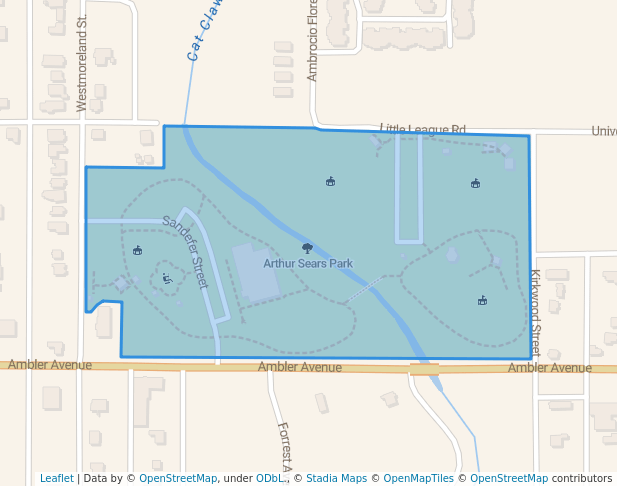 Arthur Sears Park in Abilene | Map and Routes