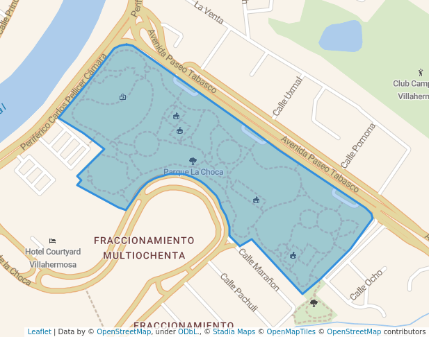Parque La Choca in Villahermosa | Map and Routes