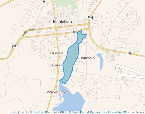 Pretorius Kloof in Bethlehem | Map and Routes