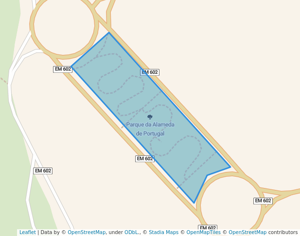 Parque da Alameda de Portugal in Lordelo | Map and Routes