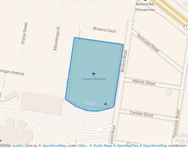 Fregon Reserve in Clayton | Map and Routes