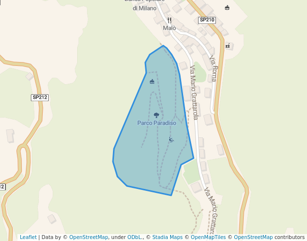 Parco Paradiso in Ponzone | Map and Routes