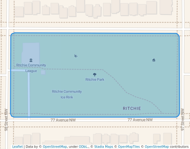 Ritchie Park in Edmonton | Map and Routes