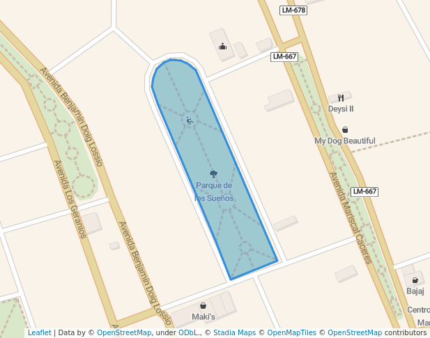 Parque de los Sueños in Huaral | Map and Routes