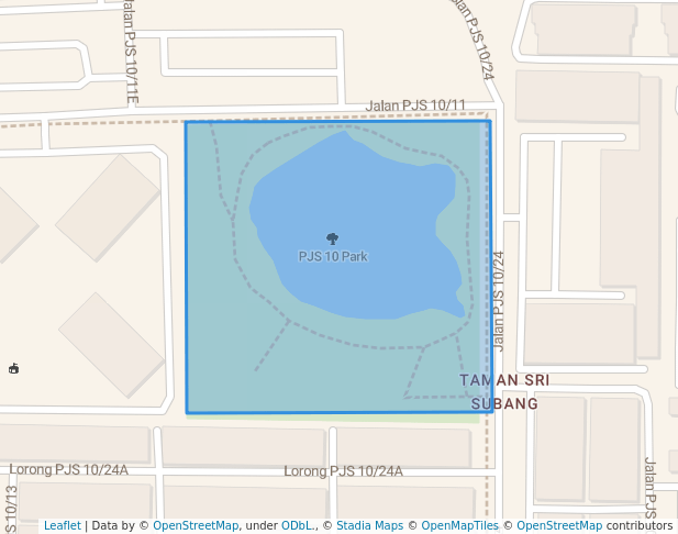 PJS 10 Park in Petaling Jaya | Map and Routes