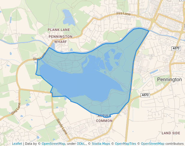 Pennington Flash in Lowton | Map and Routes