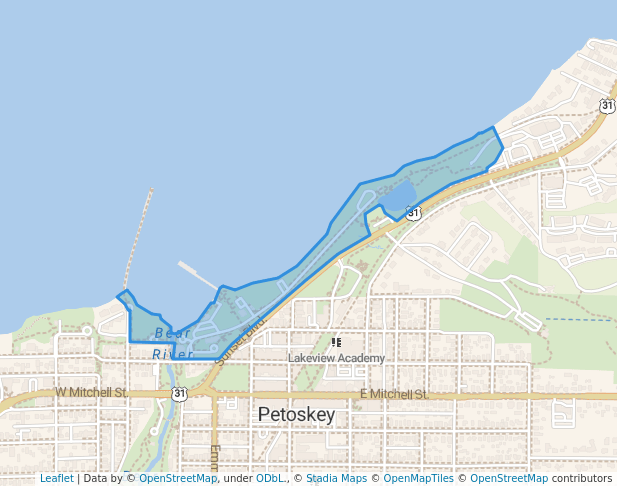 Bayfront Park in Petoskey | Map and Routes