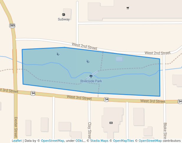 Riverside Park in Wray | Map and Routes