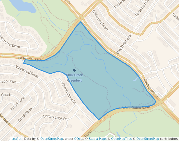 Gatewood Park in Garland | Map and Routes