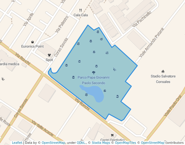 Parco Papa Giovanni Paolo II in Rosolini | Map and Routes