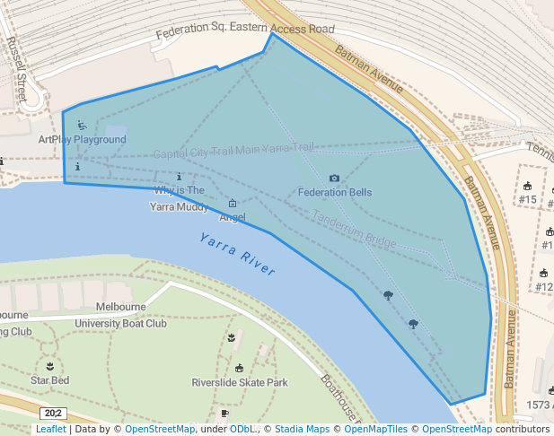 Birrarung Marr in Melbourne | Map and Routes